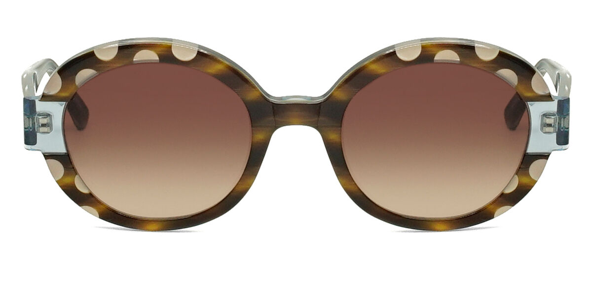 Lafont Hollywood 5152 Oval Havana White Sunglasses | SmartBuyGlasses US