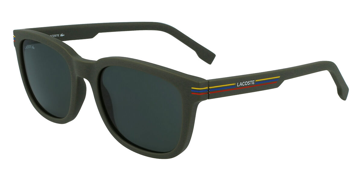 Lacoste L958S 301 Square Matte Green Sunglasses | SmartBuyGlasses US