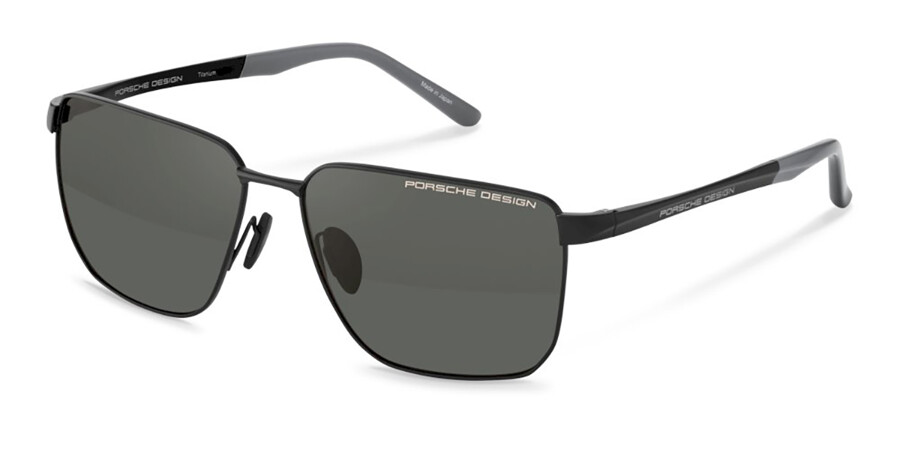 Porsche Design P86004 Polarized A416 Square Black/Grey Sunglasses ...
