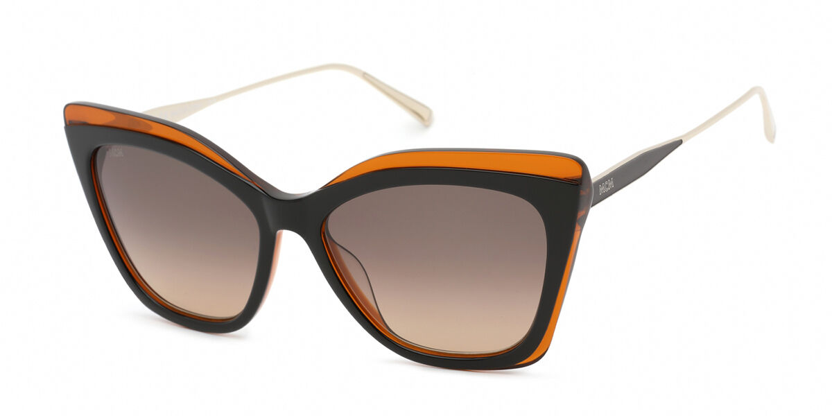 MCM 698S 047 Cat Eye Black Charcoal on Transparent Orange Sunglasses ...