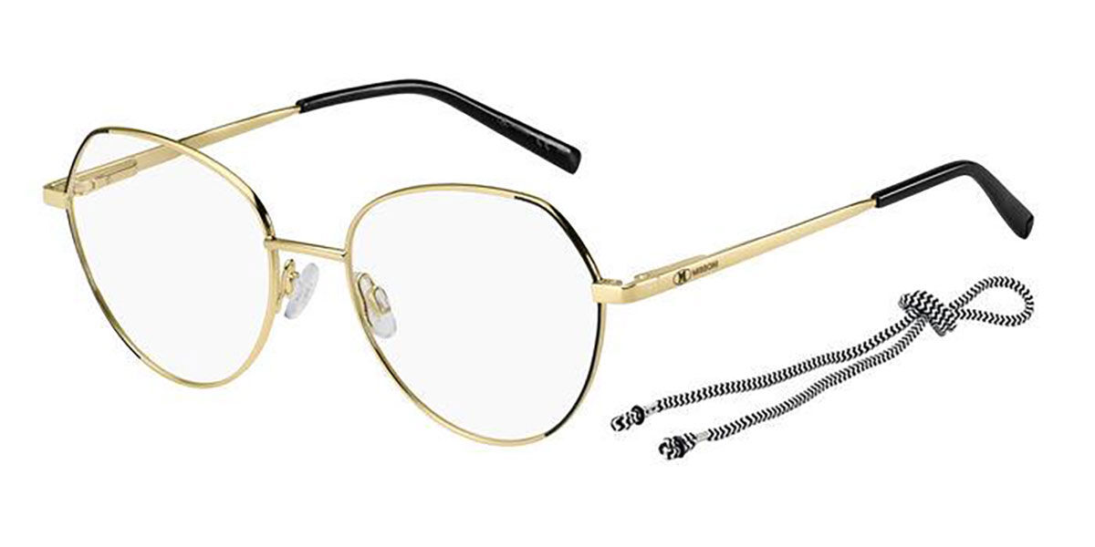 Missoni MMI 0046 2M2 Oval Black Gold Eyeglasses | SmartBuyGlasses US