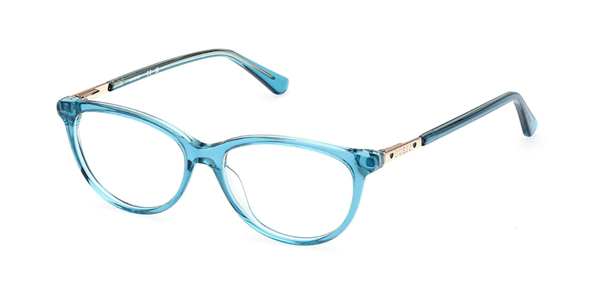 Guess GU9233 Kids 092 Oval Transparent Blue Eyeglasses | SmartBuyGlasses US