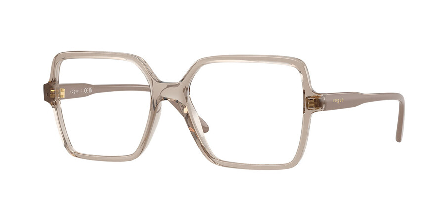 Vogue Eyewear VO5702 2990 Square Transparent Caramel Eyeglasses ...