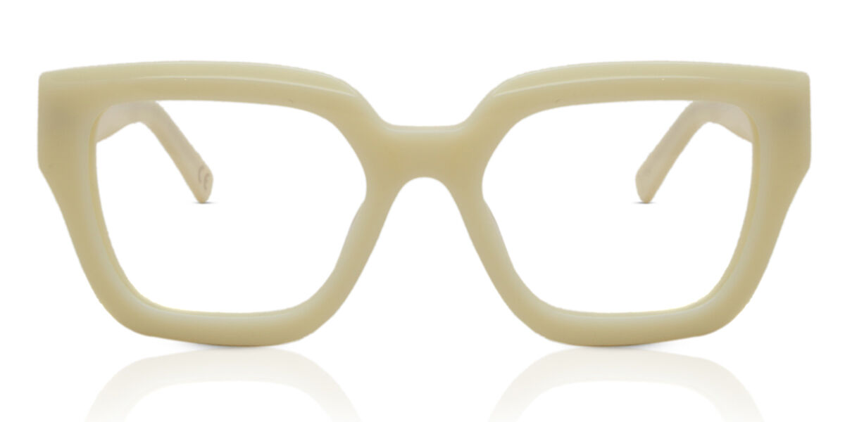 Marni Hallerbos Forest Bordeaux QIS Square Panna Cotta White Eyeglasses ...